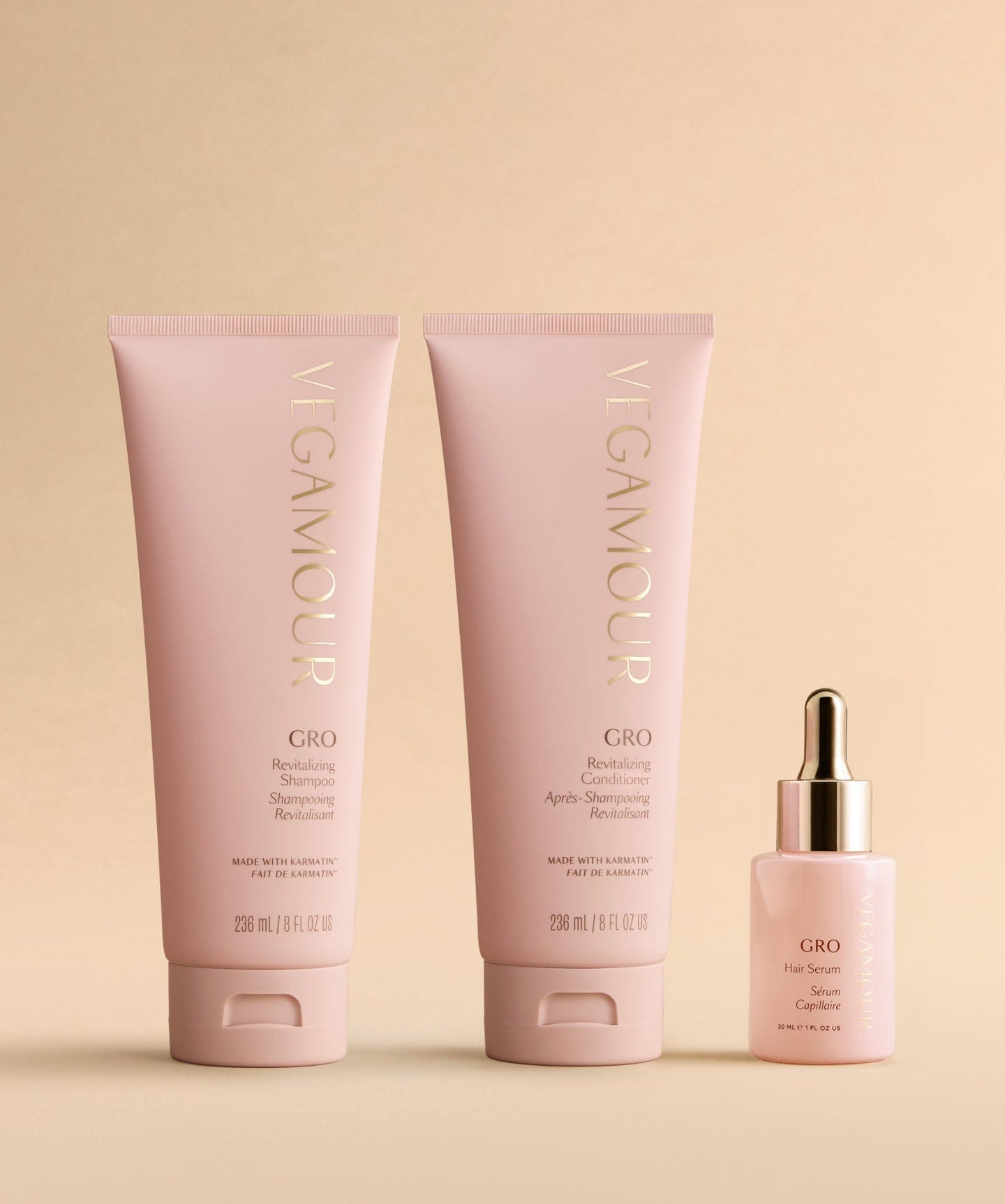 GRO Essentials Kit with Shampoo, Conditioner & Serum | VEGAMOUR